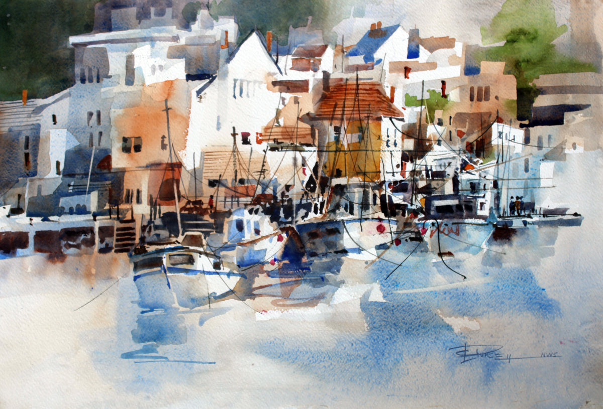 Brixham Impressions - ½ Sheet Original Watercolor – Carl Purcell Art