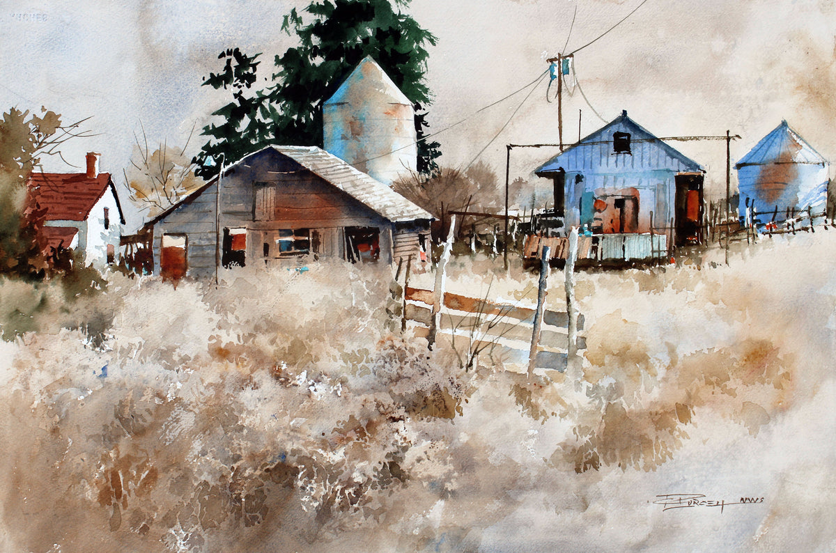 Tumbleweed Harvest - ½ sheet original watercolor – Carl Purcell Art